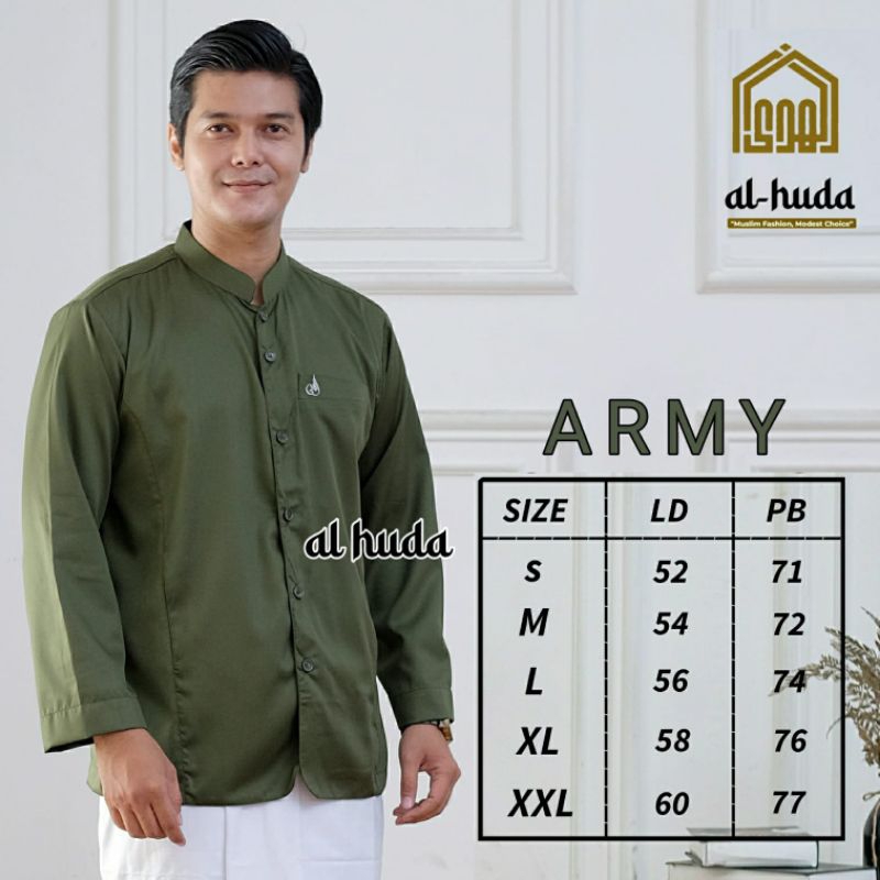 Jual Baju koko haibah Pria Dewasa Lengan Panjang Terompah semi jas pria ...