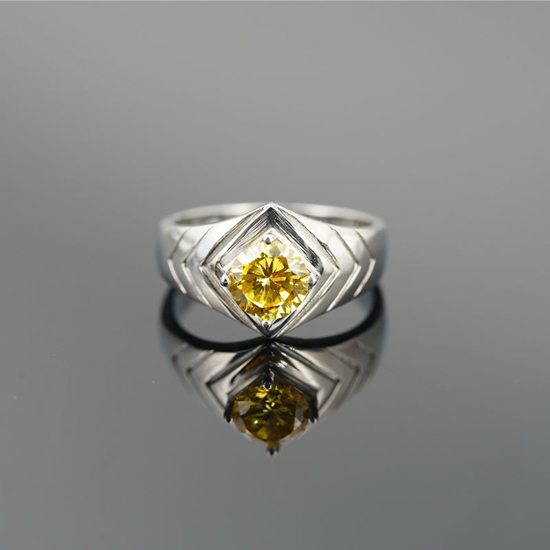 Jual Cincin Batu Permata Yakut Kuning Ring Titanium Stainless Steel ...