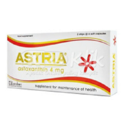 Jual Astria Astaxanthin 4mg //ed sep 2026 // Box isi 12 Kapsul ...