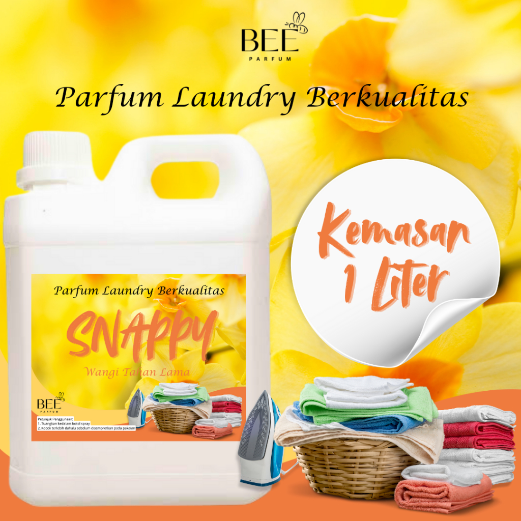 Jual BEE PARFUM LAUNDRY SNAPPY 1 Liter Wangi Tahan Lama / Pewangi ...