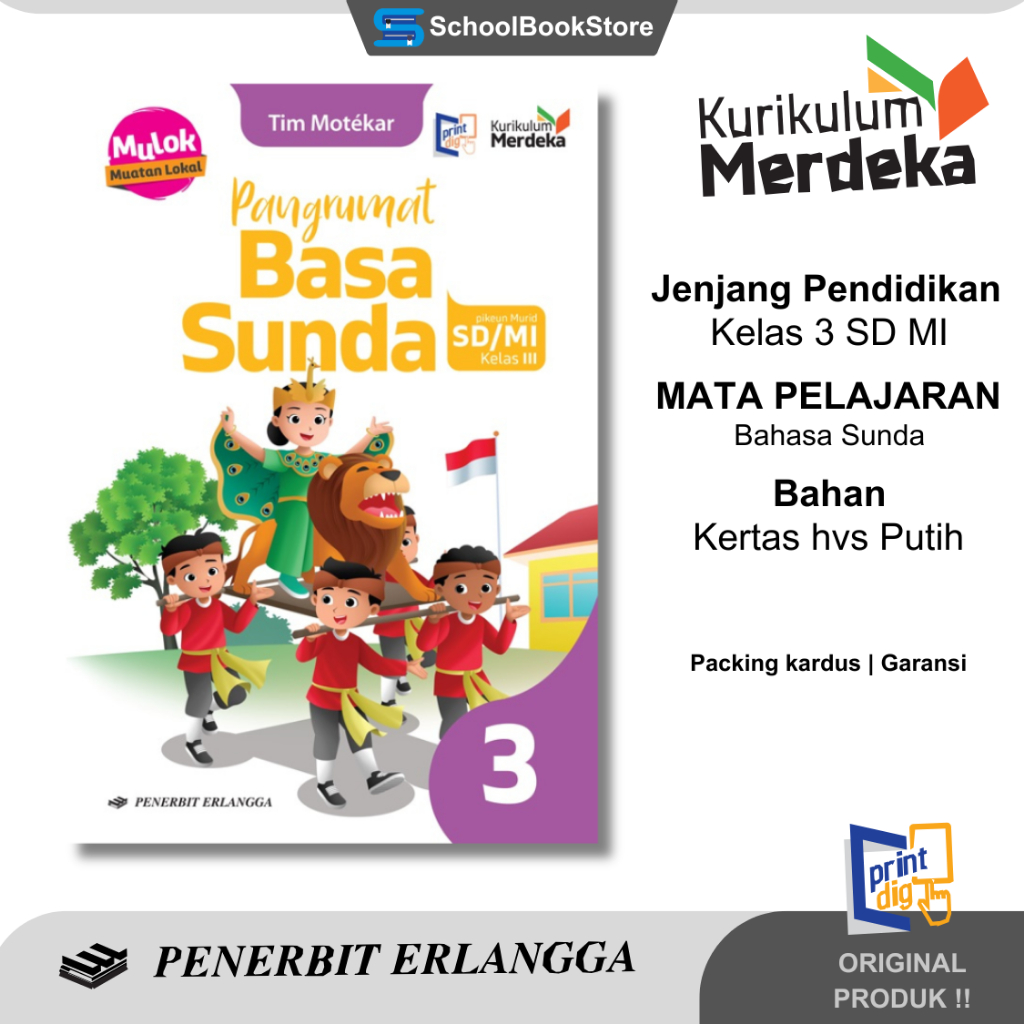 Jual Buku Pangrumat Basa Sunda Untuk Siswa Kelas 3 SD/MI Kurikulum Merdeka Buku Belajar Bahasa ...