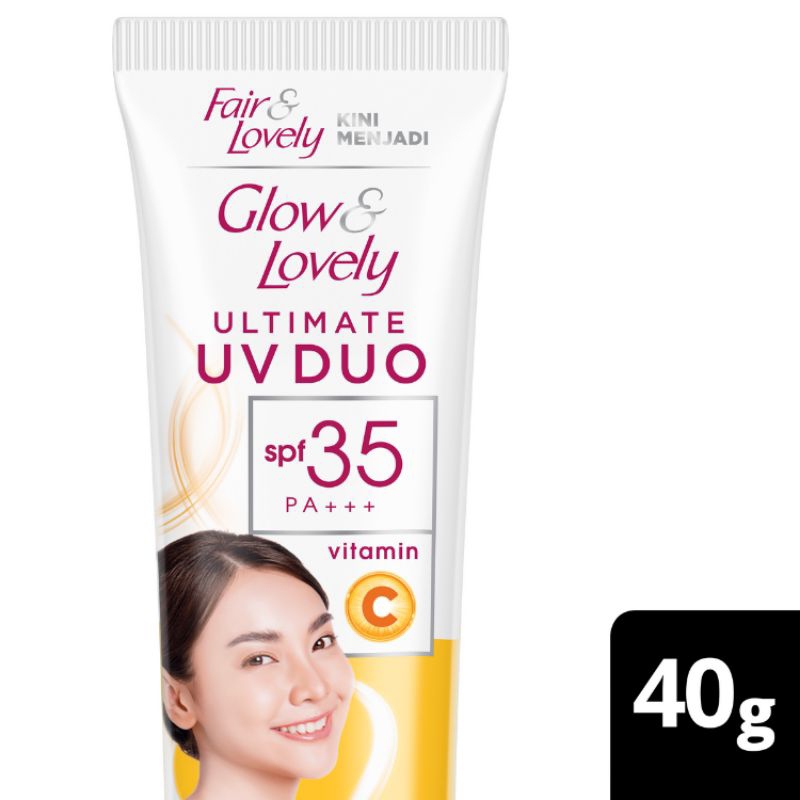 Jual Glow & lovely ultimate uv duo spf 35 PA+++ vitamin C 20g | 40g | Shopee Indonesia
