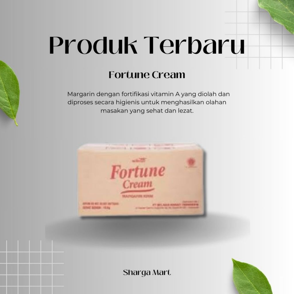 Jual Mentega Fortune Cream Repack 1 kg | Shopee Indonesia