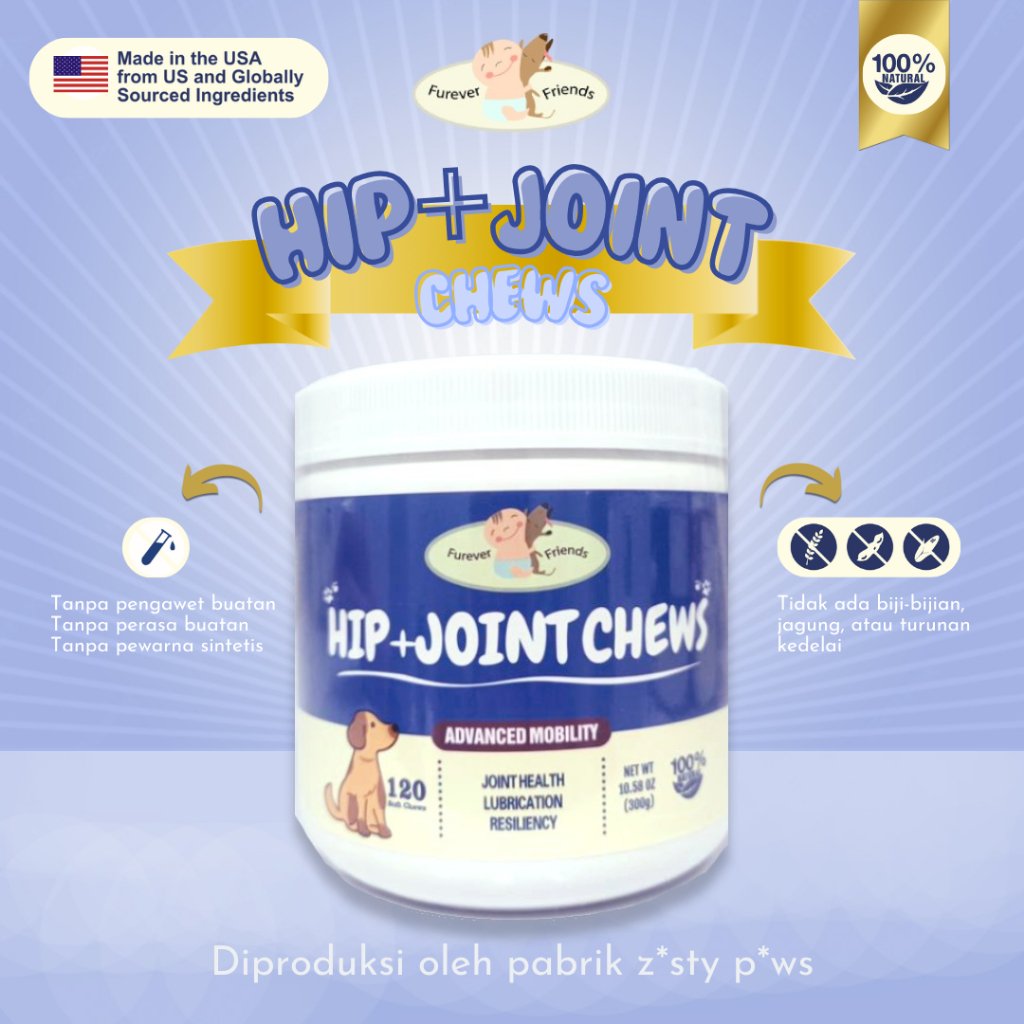 Jual Hip & Joint Chews for Dogs - Vitamin Pinggul dan Sendi untuk ...