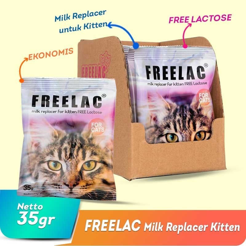 Jual Susu Kucing Freelac Milk Replacer free lactosa | Shopee Indonesia