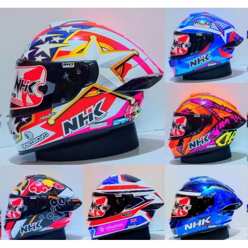 Jual HELM NHK R1 MARK 1 GP EDITION SERIES ALONSO #7USA STAR WHITE ...