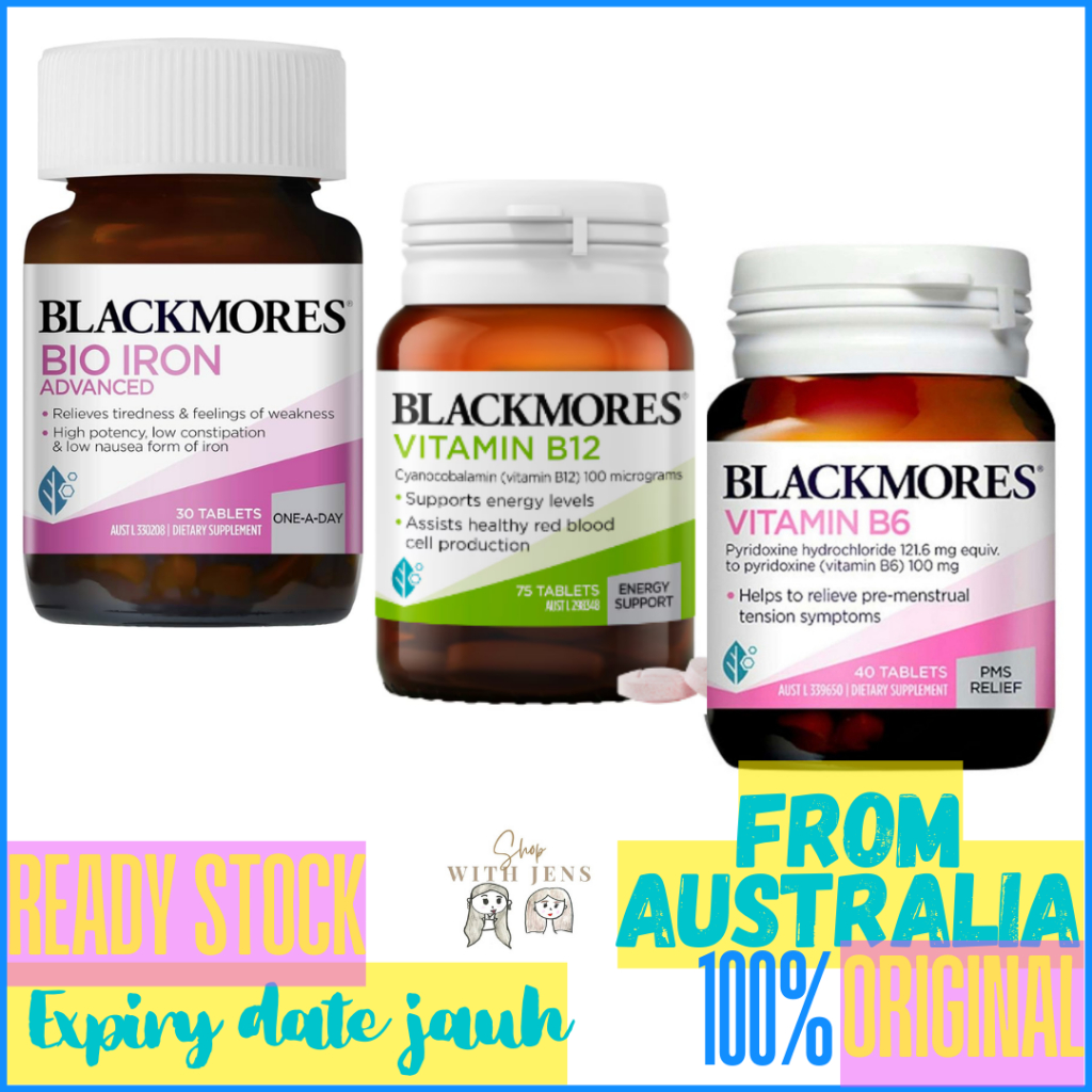 Jual Blackmores Bio Iron Advanced Energy Support Vitamin 30 Tablets ...