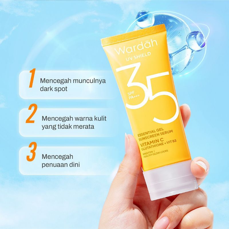 Jual Wardah Sunscreen Spf 35 Pa++++ Sunscreen Serum Kuning | Shopee ...