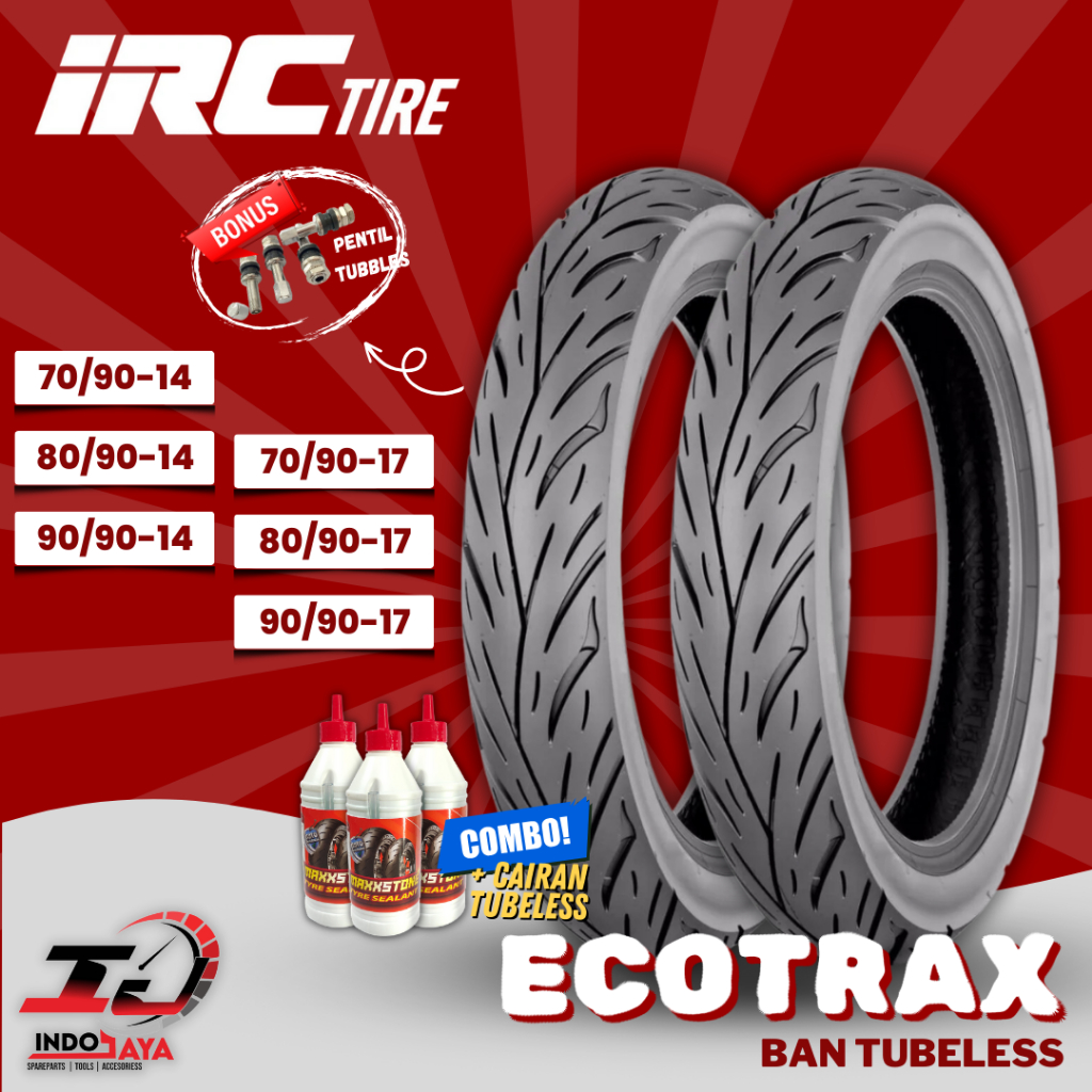 Jual [READY COD] BAN LUAR TUBELESS IRC ECOTRAX NR96 (70/90-14 - 80/90-14 - 90/90-14 - 70/90-17 ...