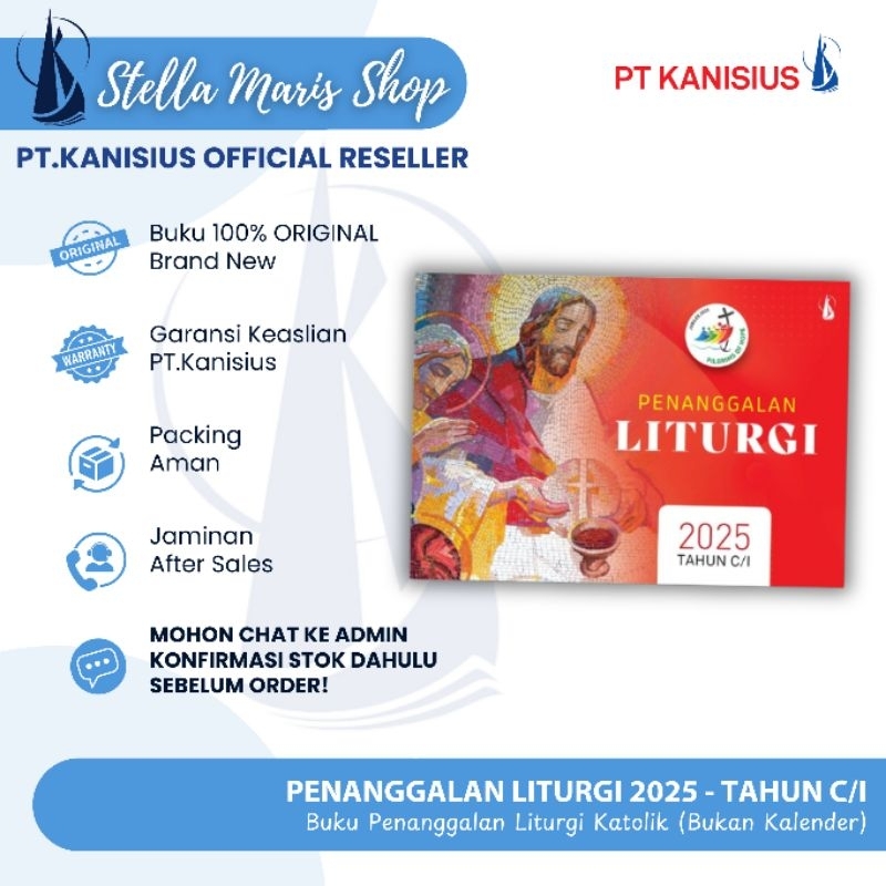 Jual Buku Penanggalan Liturgi 2025 Tahun C/I - Buku Jadwal Liturgi Bacaan Katolik - Penerbit ...