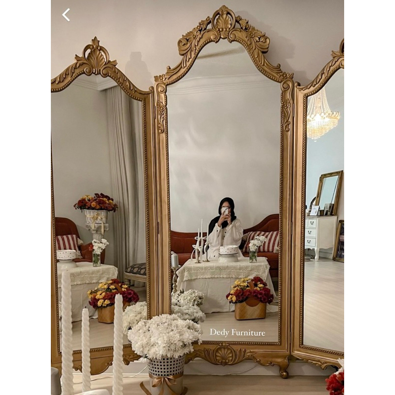 Jual Cermin dinding standing mirror wall mirror vintage mirror ...