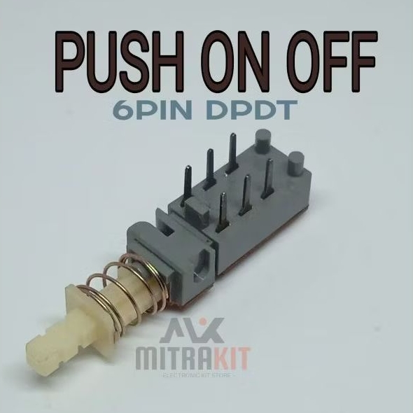 Jual Switch push on off 6pin dpdt pcb | Shopee Indonesia