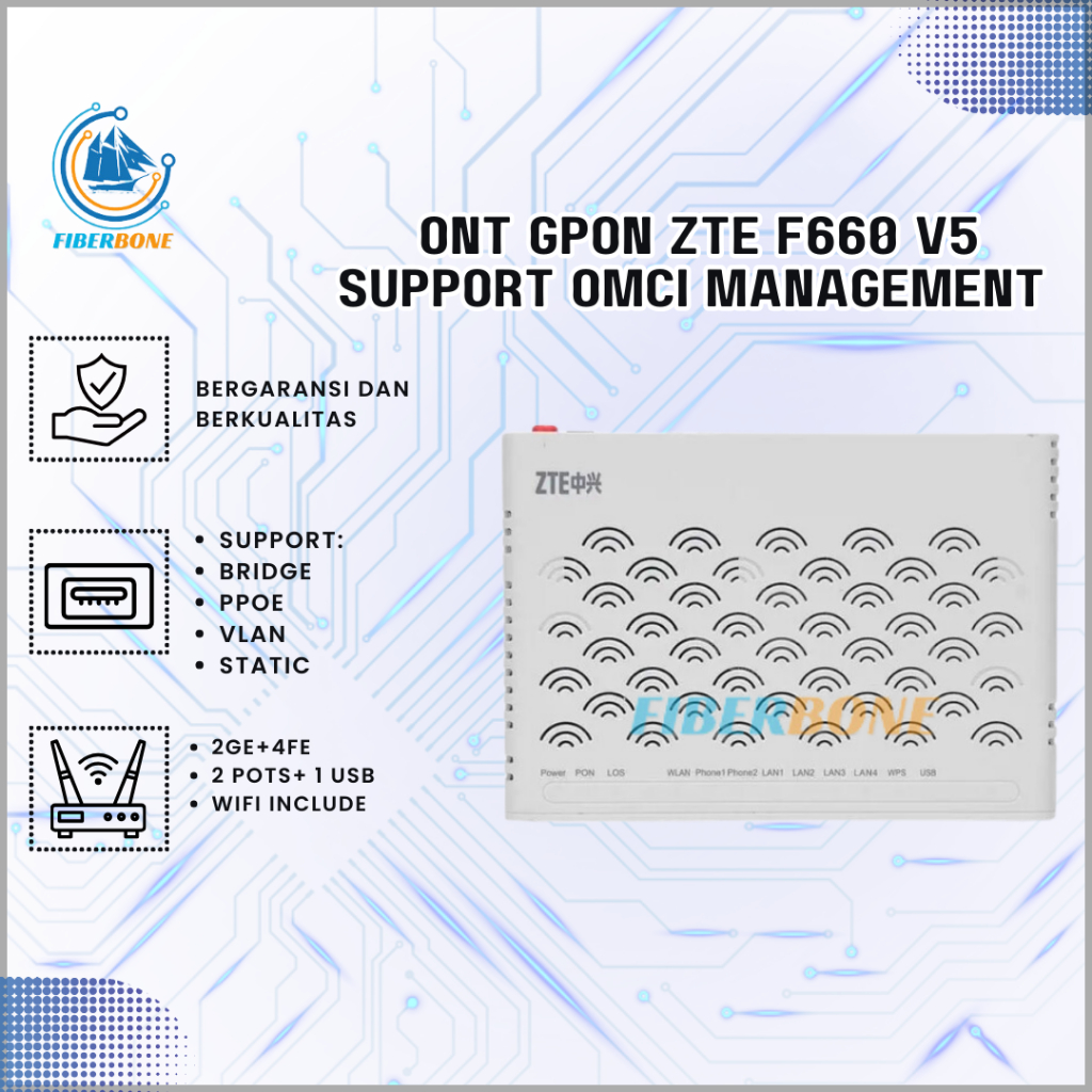 Jual ZTE F660 V5 ONT GPON SUPPORT OMCI PPPOE BRIDGE | Shopee Indonesia