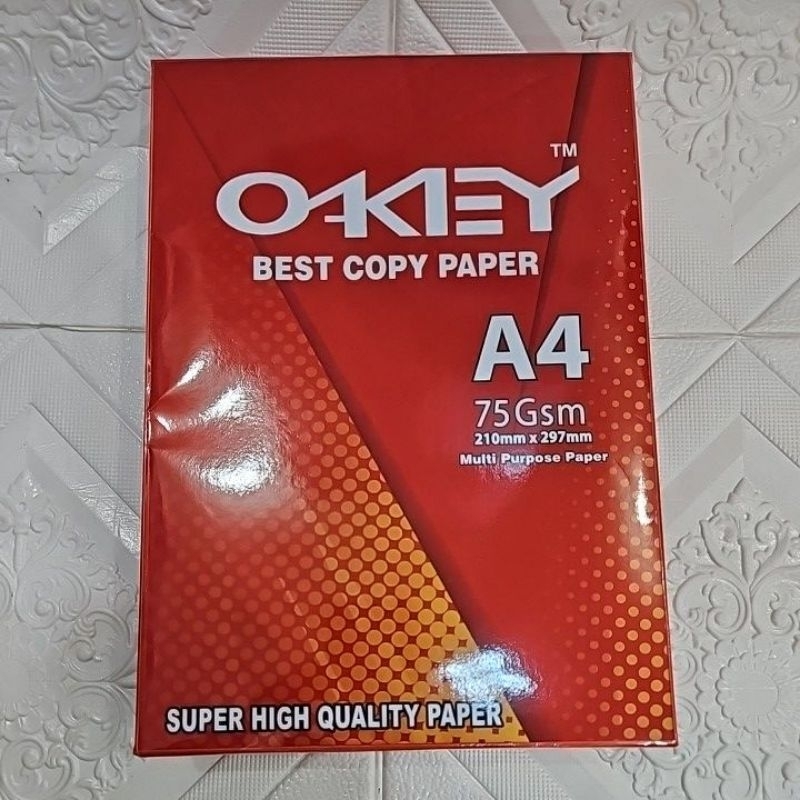 Jual HVS A4 OKEY 75 GSM / 1 RIM ( 500 lembar ) | Shopee Indonesia