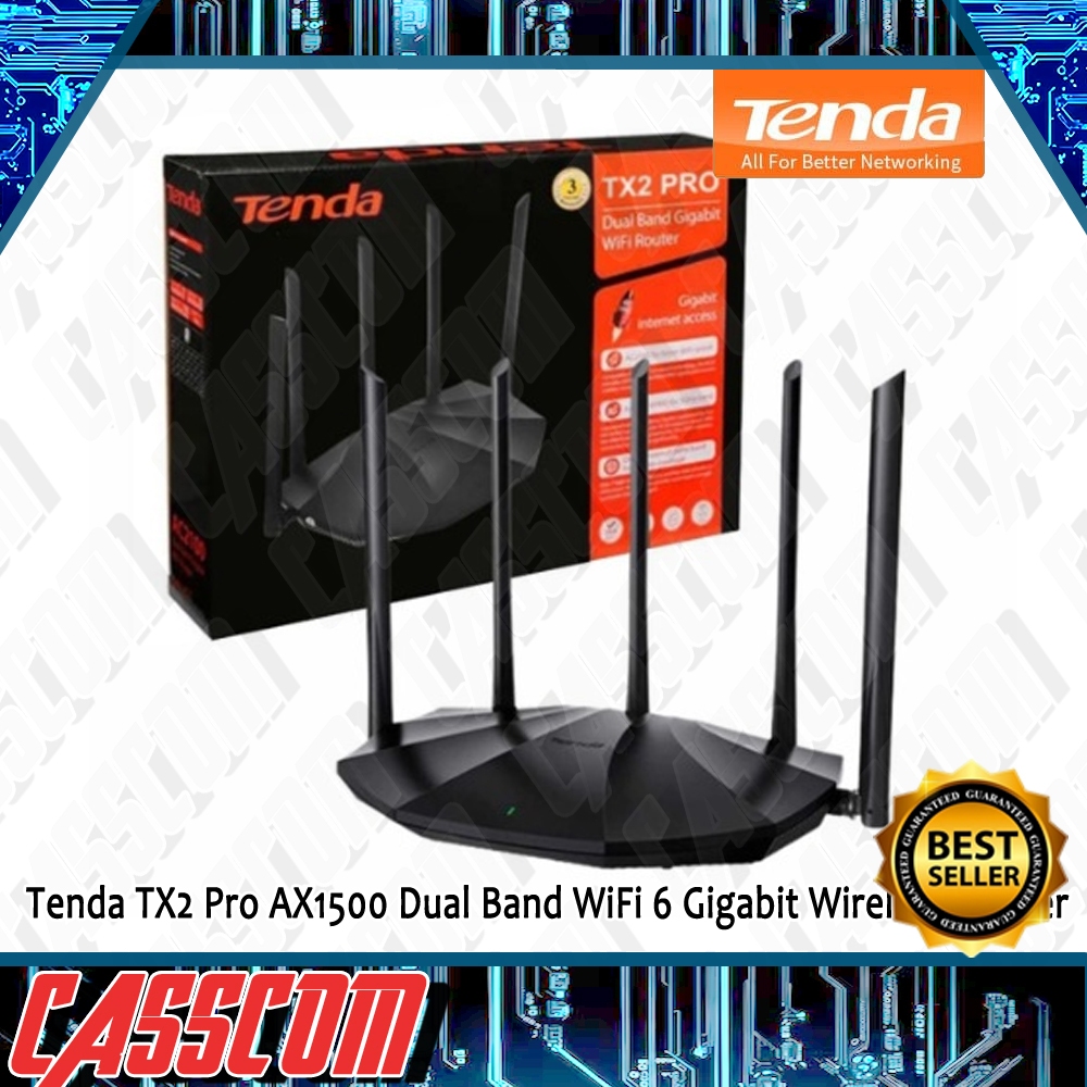 Jual Tenda TX2 Pro AX1500 Dual Band WiFi 6 Gigabit Wireless Router ...