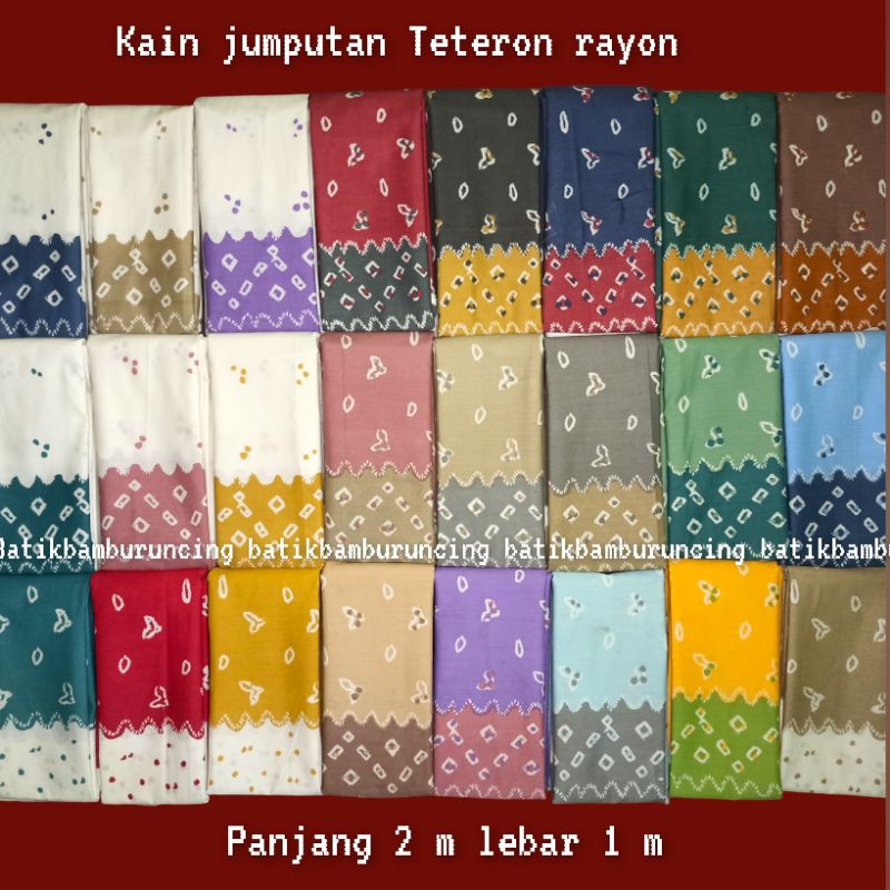 Jual jumputan kain teteron rayon soft pastel bahan Kamen siraman ...