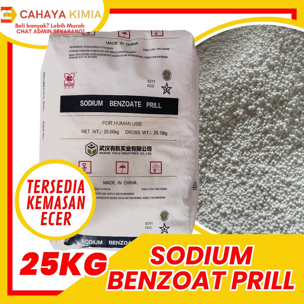 Jual SODIUM BENZOAT PRILL / NATRIUM BENZOAT PRILL / BENZOAT PENGGANTI ...