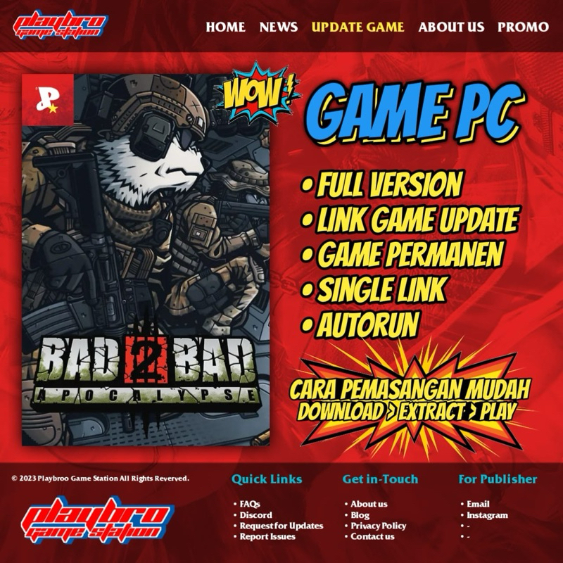 Jual Bad 2 Bad Apocalypse - Game PC/Laptop (Download to Play Bro ...