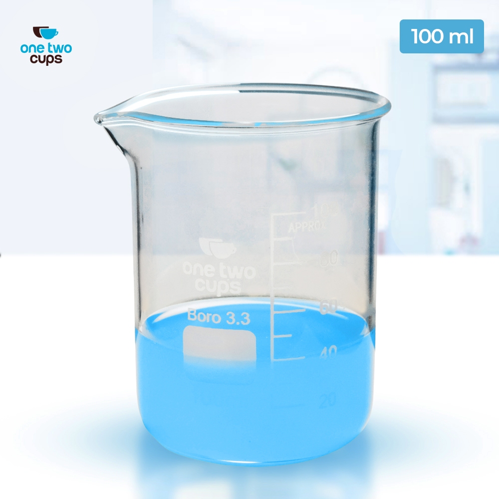 Jual Cangkir Gelas Takar Ukur Lab Kimia Borosilicate Glass 100ml - GG ...