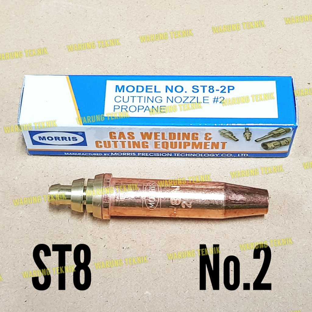 Jual MORRIS ST8-2P CUTTING NOZZLE TIP #2 PROPANE - MATA BLANDER POTONG ...