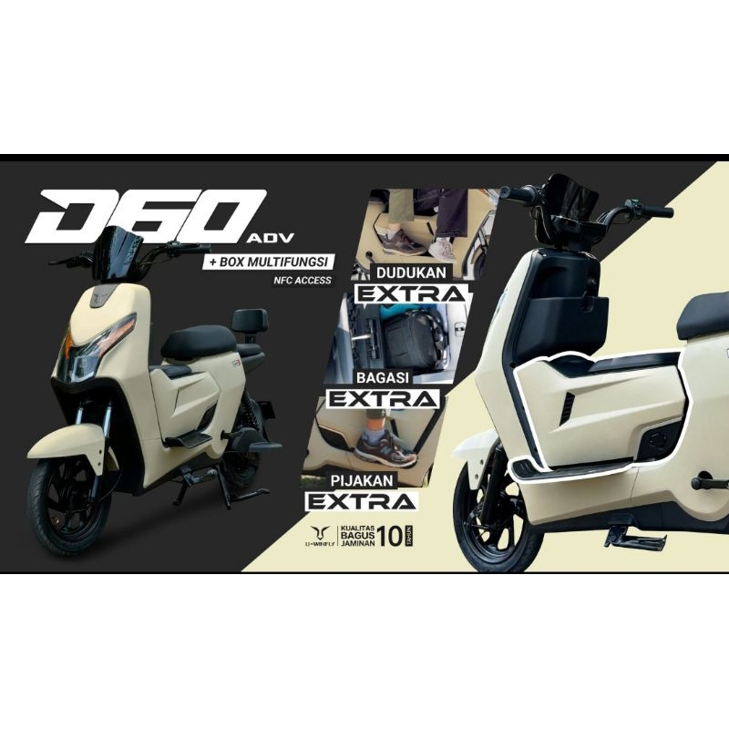 Jual Sepeda Listrik Uwinfly D60 ADV 500 watt 48 volt 12 AH Include Box | Shopee Indonesia