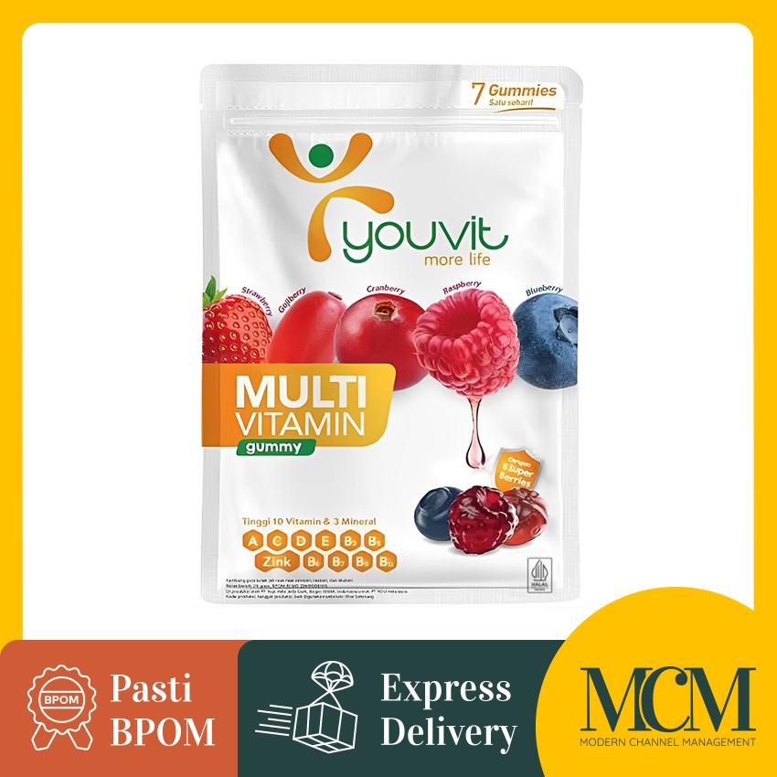 Jual Permen YouVit Multivitamin for Adults 7 days - 7 Gummies | Shopee ...