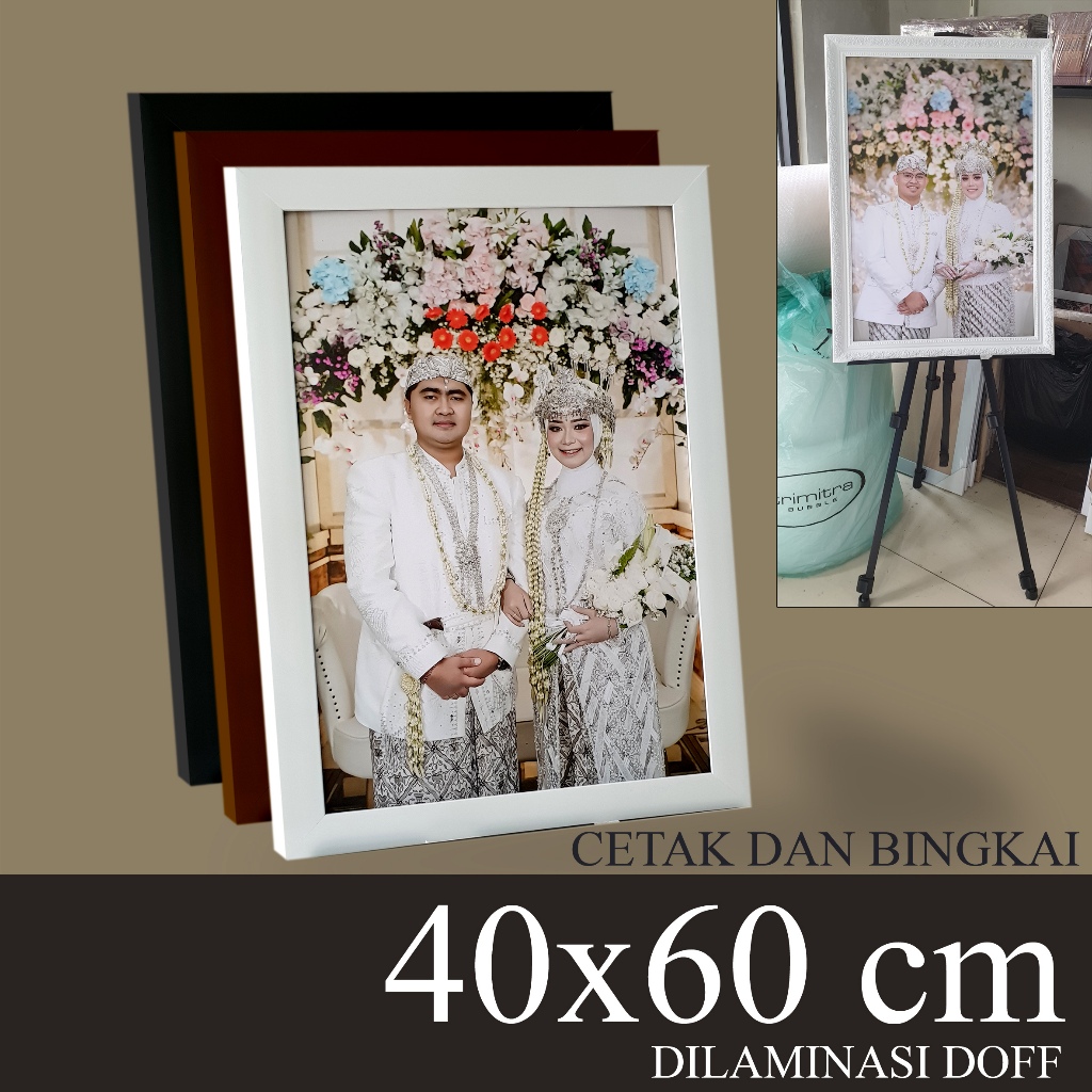 Jual CETAK FOTO 16 RP 40X60 BINGKAI PIGURA FRAME PROMO | Shopee Indonesia