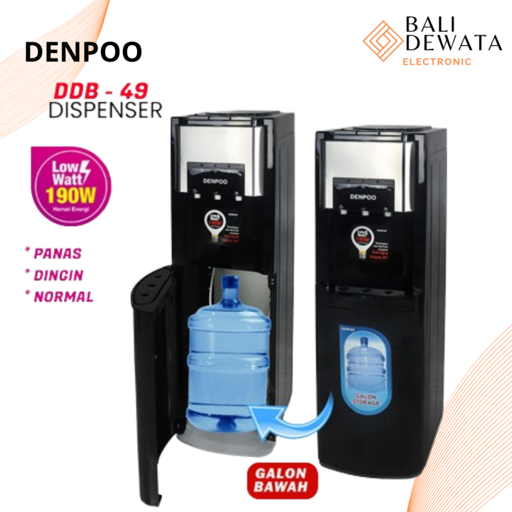 Jual DENPOO Dispenser Galon Bawah DDB 49 Low Watt - Non Kompresor ...