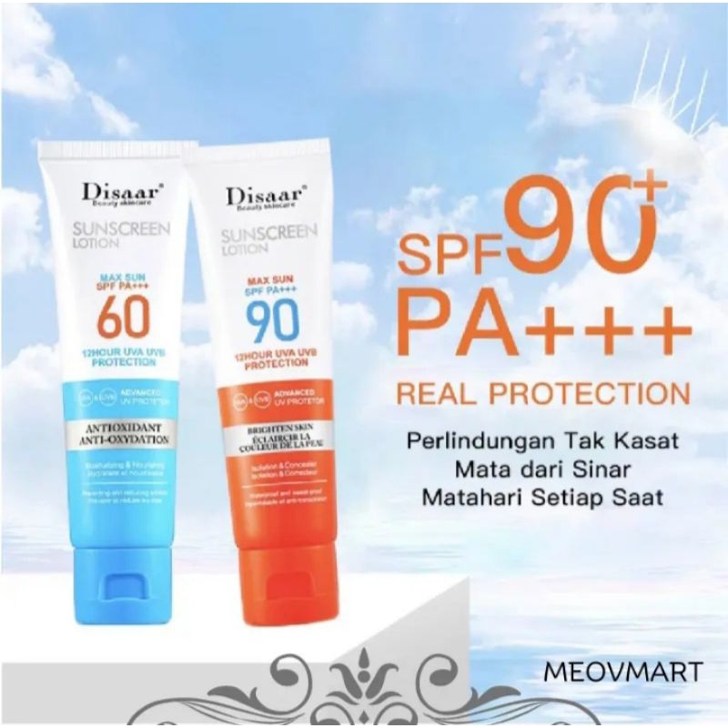 Jual Sunscreen anak dan dewasa SPF 60 dan 90 PA+++Disaar sun shield perlindungan kulit dari ...