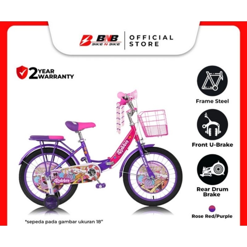 Jual Sepeda Mini Lipat 16 inch Series CTB Rabbit BNB | Shopee Indonesia