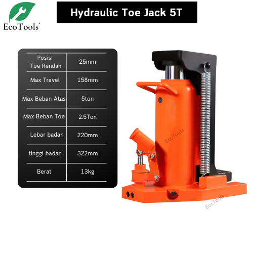Jual Hydraulic Toe Jack 5T Dongkrak Sepatu Spatu Track Jack L | Shopee ...