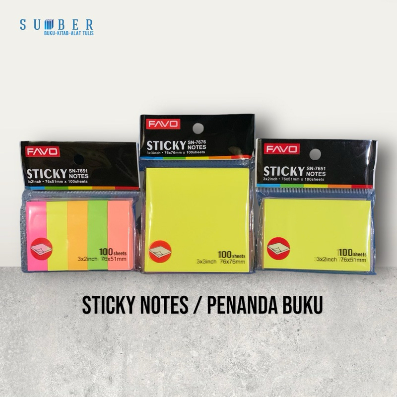 Jual Sticky Notes Favo 5 Warna / Penanda Halaman Buku Kitab | Shopee ...