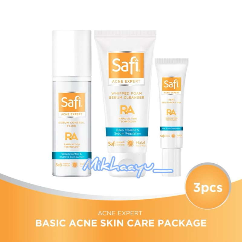 Jual SAFI Basic Acne Expert Skin Care Package isi 3 (Sebum Cntrl 100ml ...