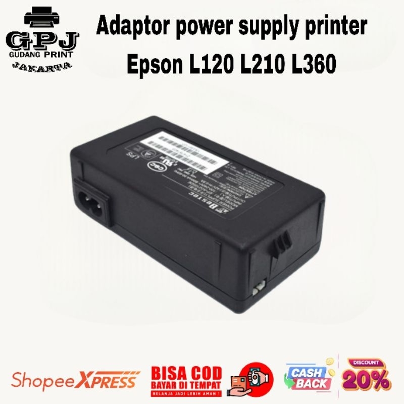 Jual Adaptor power supply printer Epson L120 L220 L210 L360 | Shopee ...