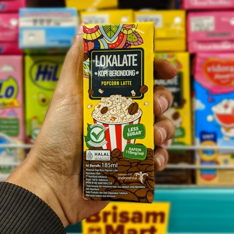Jual Lokalate Kopi Berondong (Popcorn Latte) 185ml | Kopi Less Sugar ...