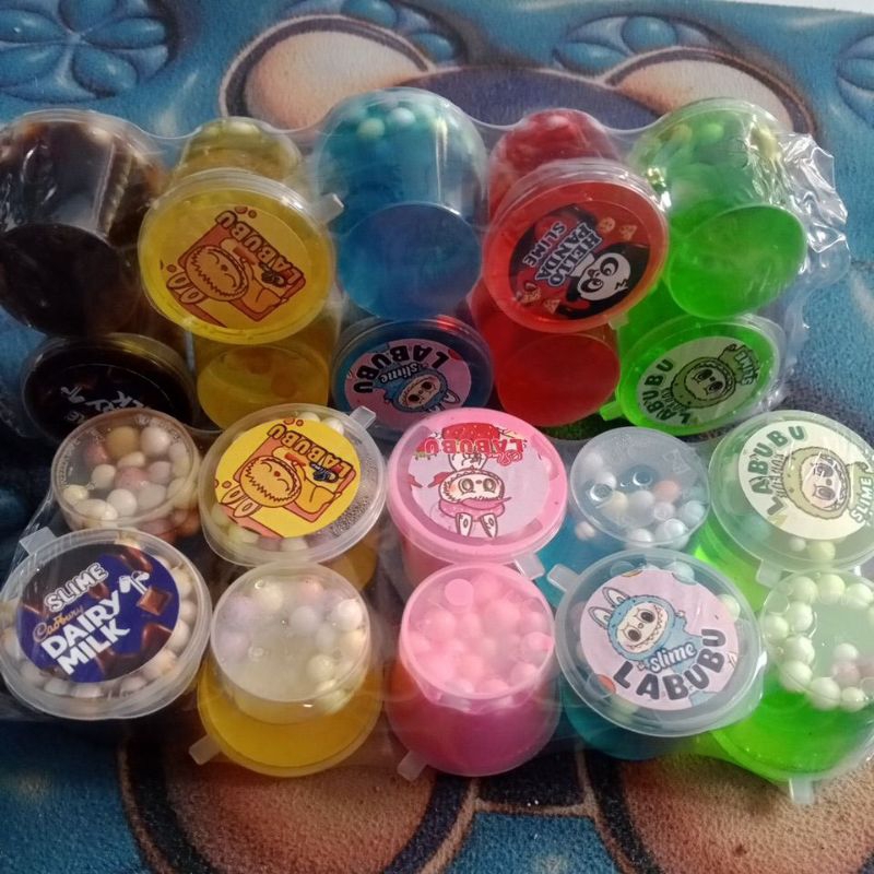 Jual SLIME LABUBU BENING ISI 10 PACK GRATIS BROS LABUBU | Shopee Indonesia