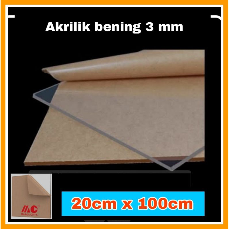 Jual Akrilik bening 3mm ukuran 20x100/Acrylic lembaran/Akrilik potonganx/Mika | Shopee Indonesia