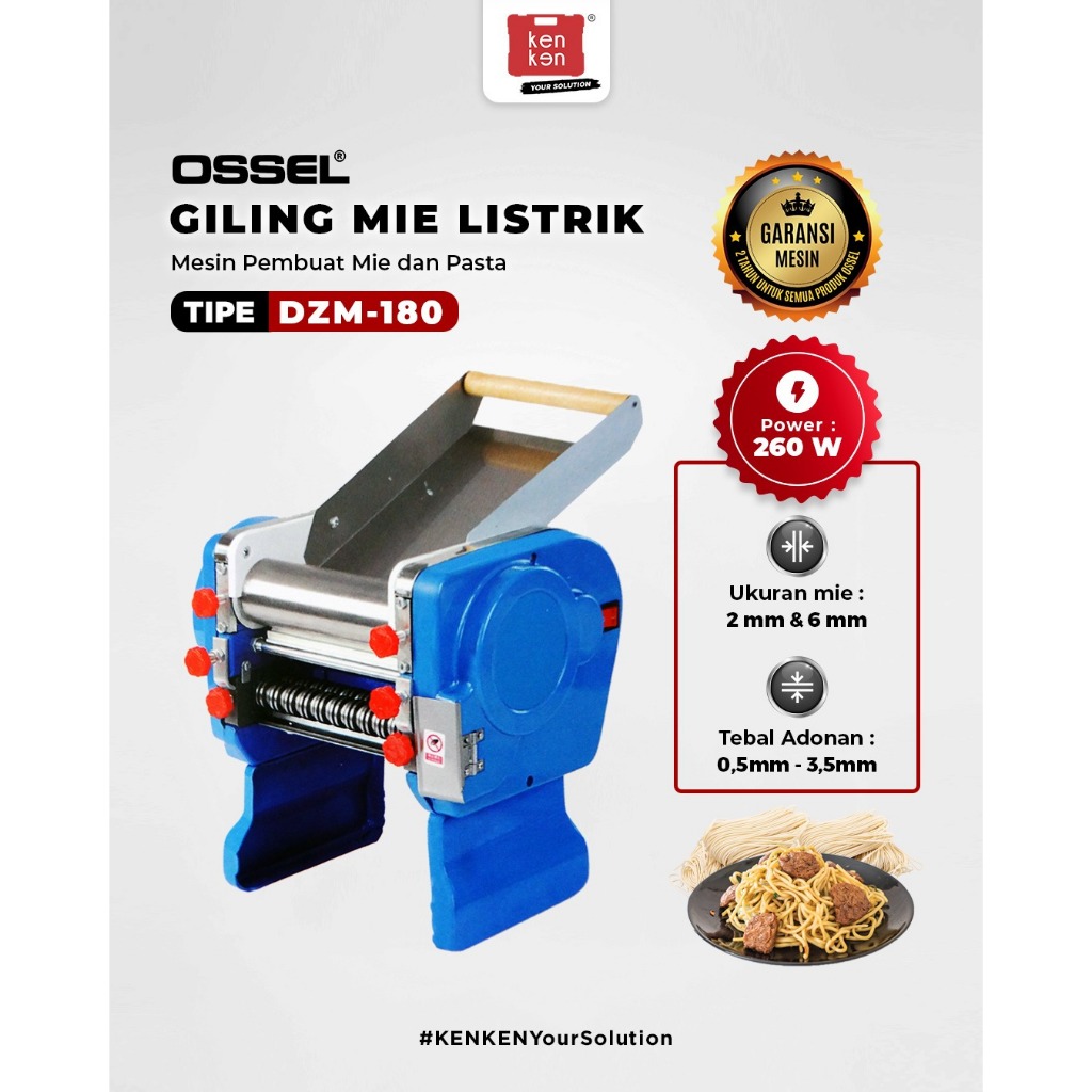 Jual GILING MIE LISTRIK OSSEL TYPE DZM-180 | Shopee Indonesia