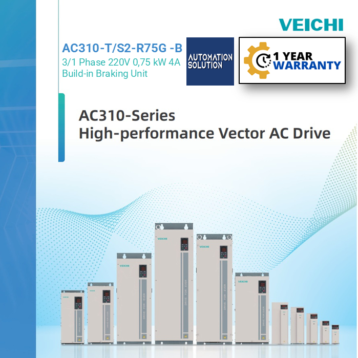 Jual AC310-T/S2-R75G -B 3/1 Phase 220V 0,75 kW 4A Build-in Braking Unit ...