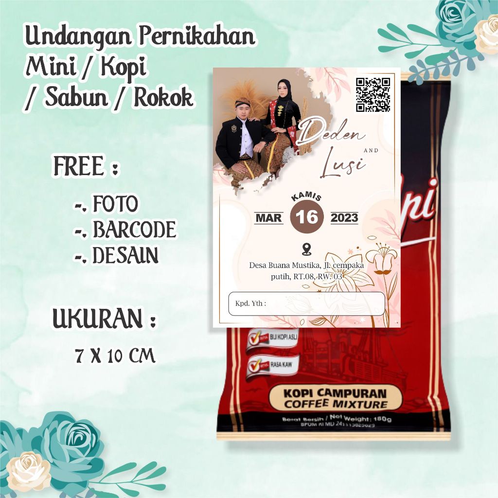 Jual undangan Mini / Undangan Kopi / undangan Besek/undangan Sabun ...