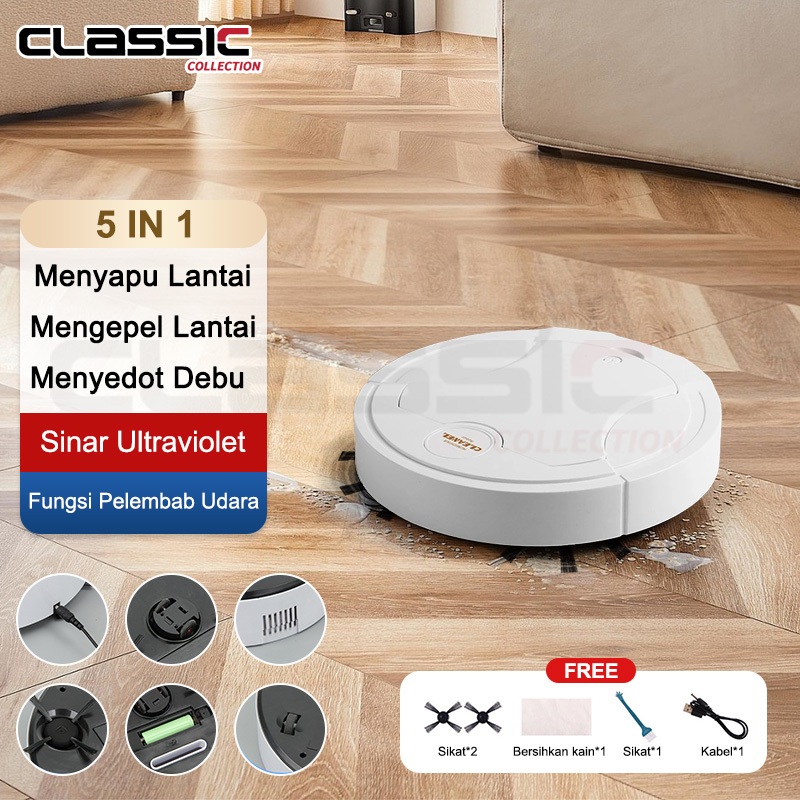 Jual Smart Sweeping Robot 5 In 1 Sapu Penyedot Debu Pel Pembersih Debu Lantai Robot Vacuum ...