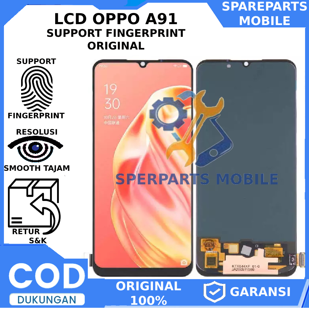 Jual LCD TOUCHSCREEN OPPO A91 PCPM00, CPH2001, CPH2021 ORIGINAL SUPPORT ...