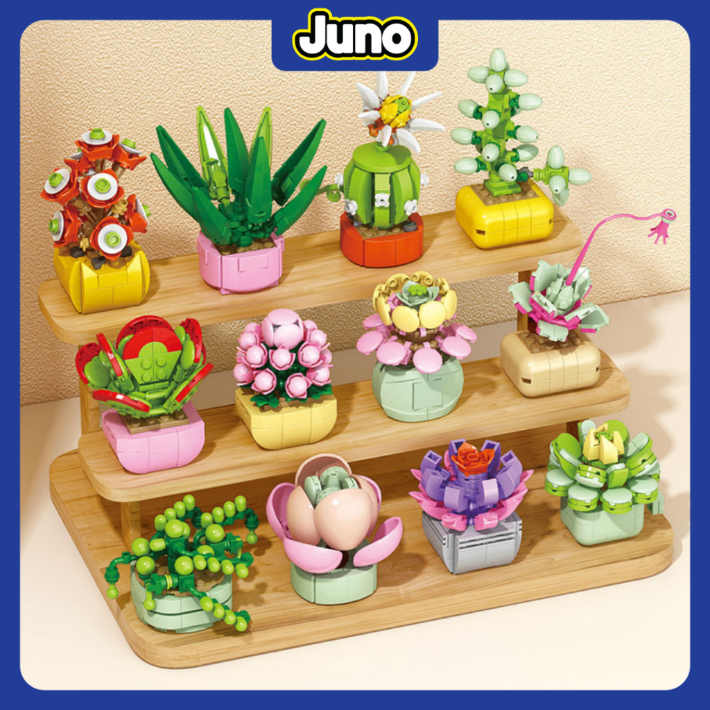 Jual JUNO Bricks Bunga Pot DIY Mini Flower Block Pot Tanaman Buket Blok ...