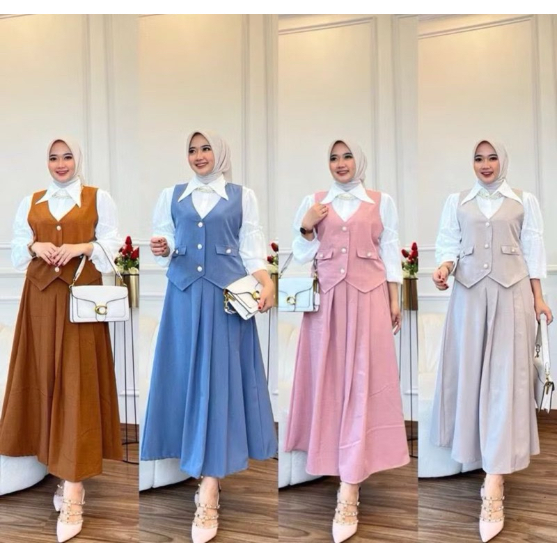 Jual VALIN ONE SET ROK BLOUSE SEPERTI OUTER NYATU TIDAK BISA DIPISAH ...