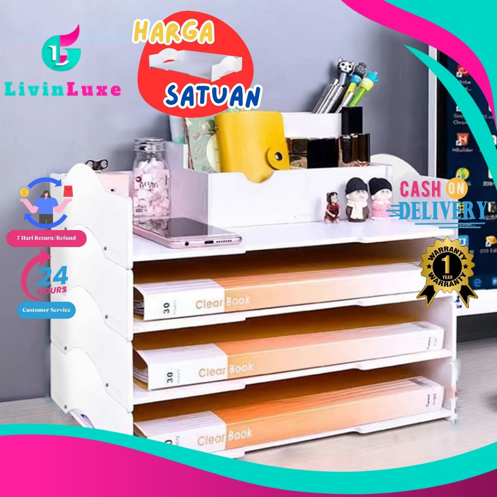 Jual LivinLuxe - File Organizer Desk Folder Rak Tempat Penyimpanan File ...