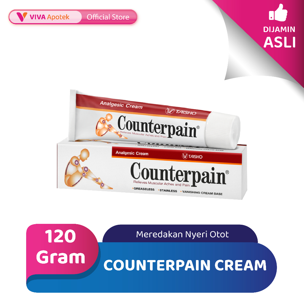 Jual Counterpain Cream untuk Meredakan Nyeri Otot (120 Gram) | Shopee ...