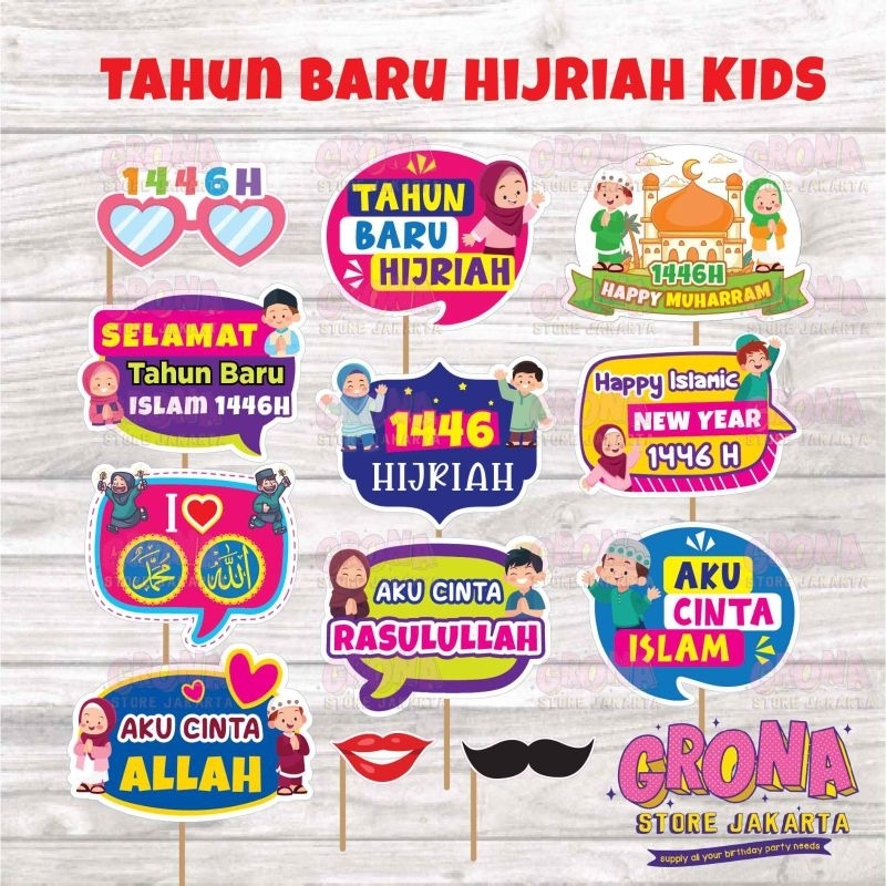 Jual ACC Photobooth Tahun Baru Hijriah Kids / Aksesoris Foto Hijriah ...