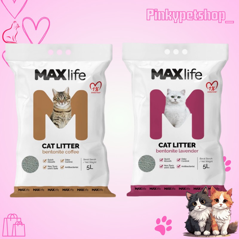 Jual PASIR BENTONITE - MAXlife 5 Liter | Shopee Indonesia