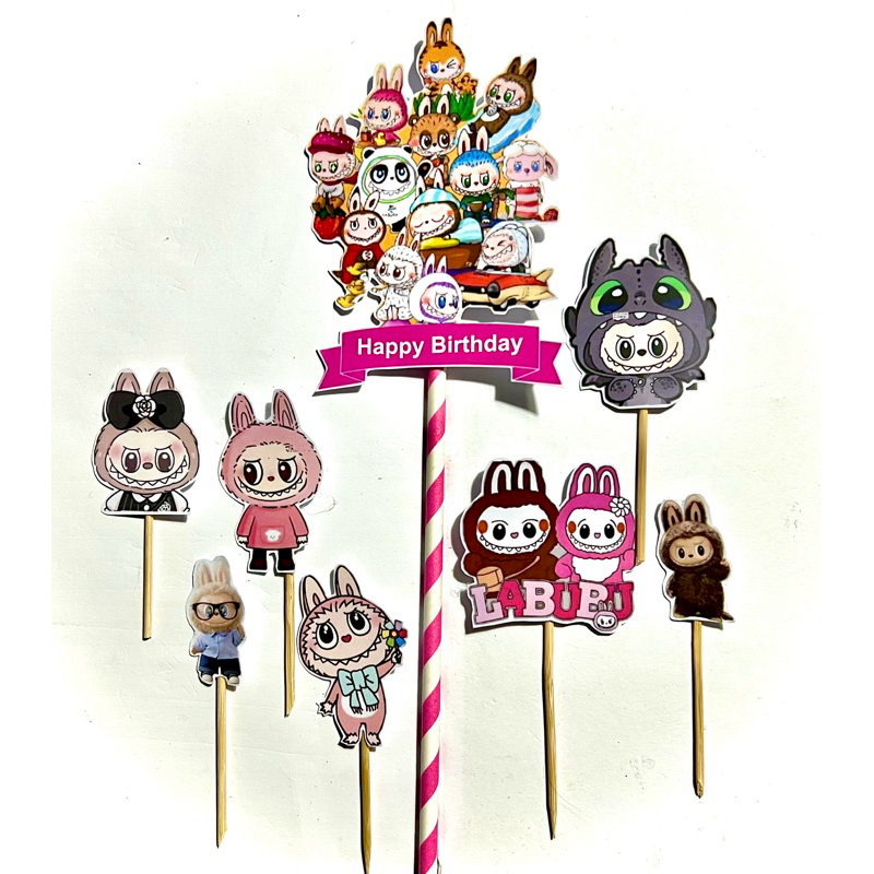 Jual Topper Labubu / hiasan kue labubu / tancapan hiasan kue labubu ...