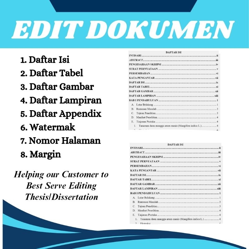 Jual Jasa Buat Daftar Isi, Tabel, Gambar, Lampiran, Nomor Halaman ...